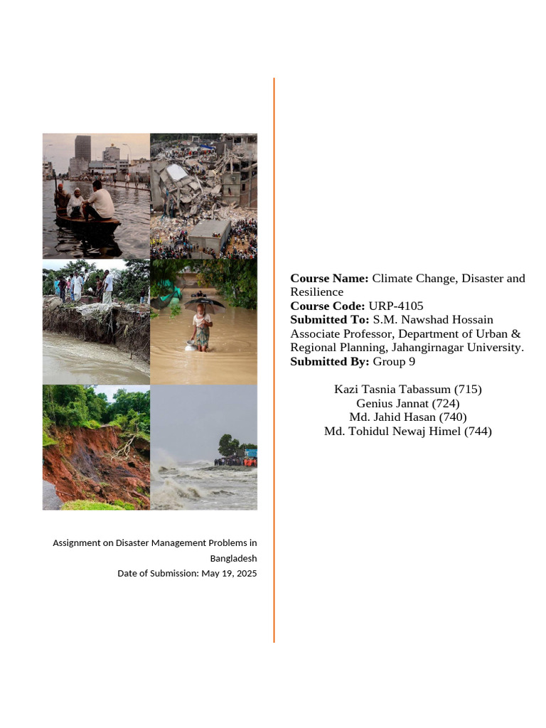 Disaster Management Challenges in Bangladesh | PDF | Disaster Risk ...