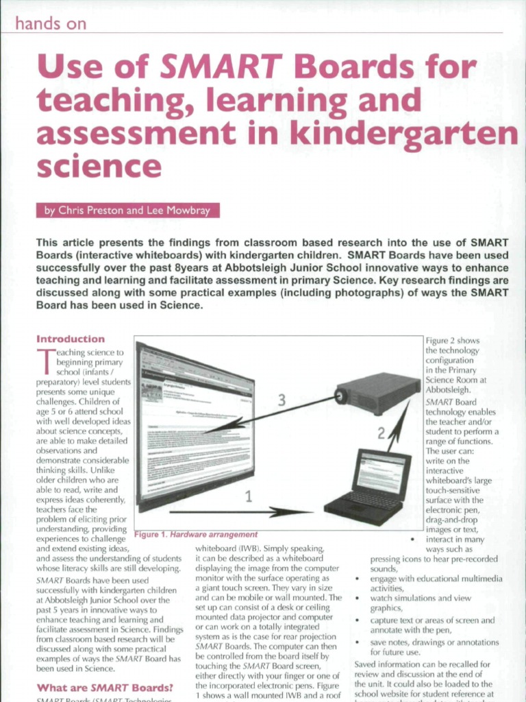 Smartboard With Kindergartener PDF | PDF | Teachers | Learning