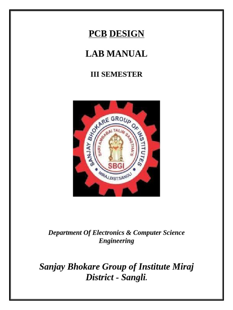 PCB Design Lab Manual for ECE Students | PDF | Rectifier | Electrical ...