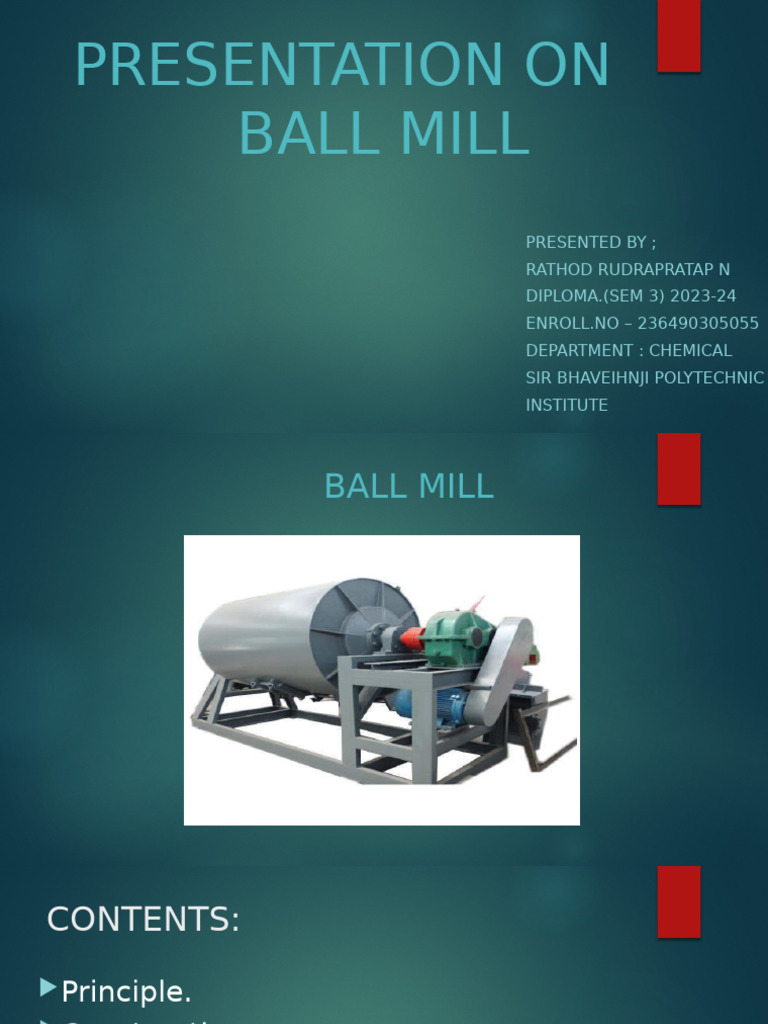 Ball Mill - 2 | PDF | Mill (Grinding) | Industrial Processes