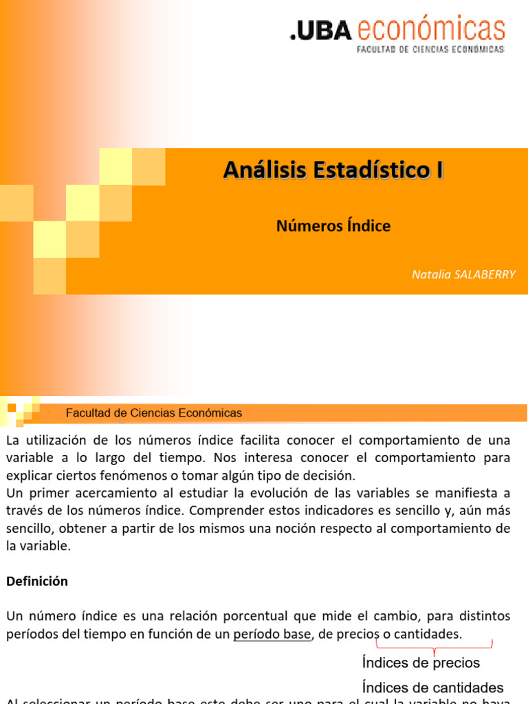Clase Nros Índice | PDF | Variable (Matemáticas) | Precios