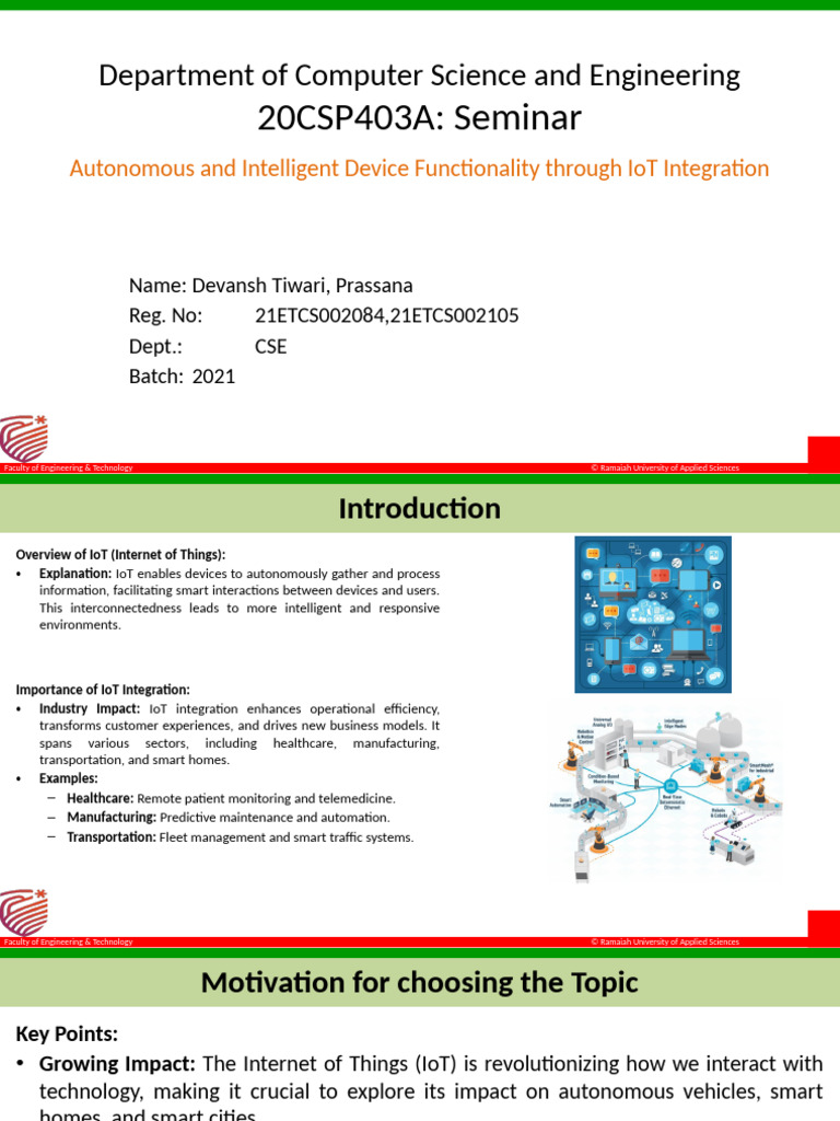 2020 Seminar Presentation Template | PDF | Internet Of Things | Automation