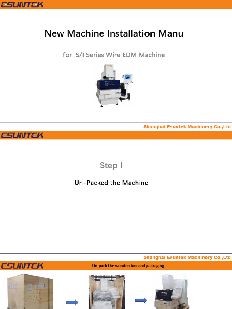 Esuntek WEDM Machine Installation Manu SI - V2 | PDF | Mains ...