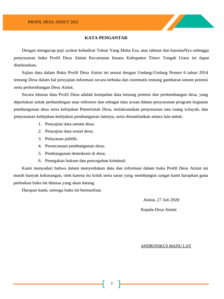 Profil Desa 2021 | PDF