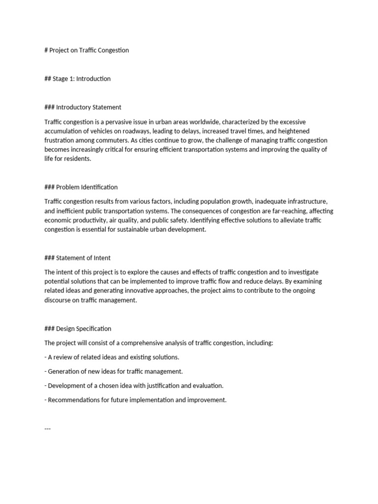 Solutions for Urban Traffic Congestion | PDF | Transport | Traffic ...