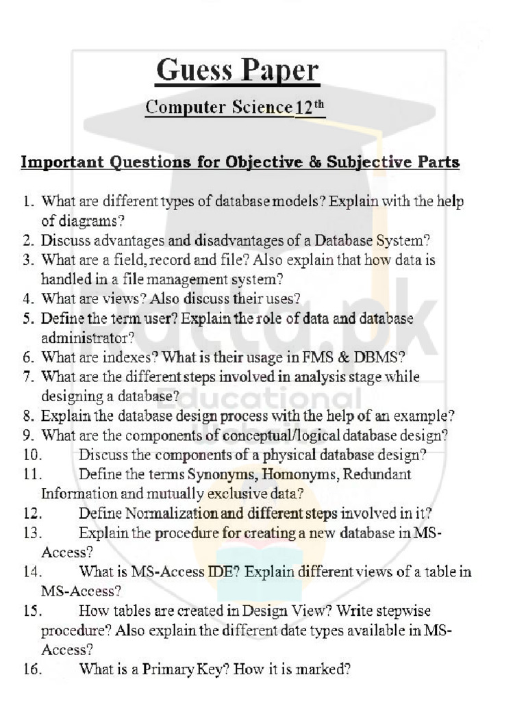 12th Comp Guess | PDF