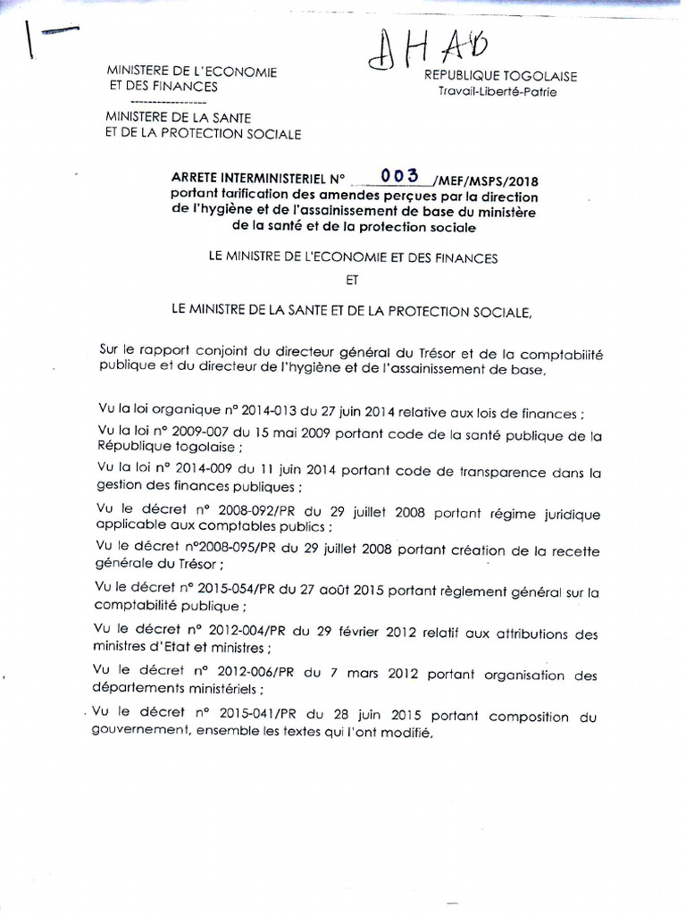 Arrete Interministeriel Amendes-1 | PDF