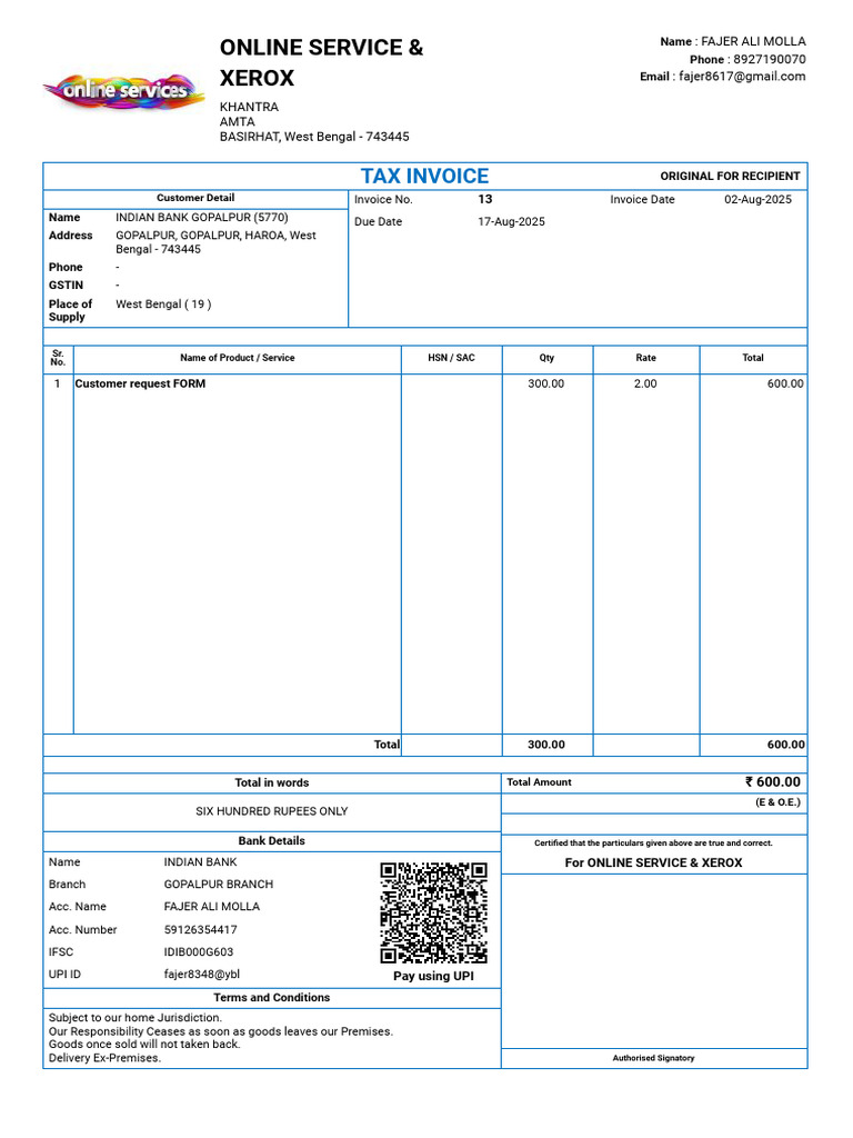 Sale Invoice | PDF