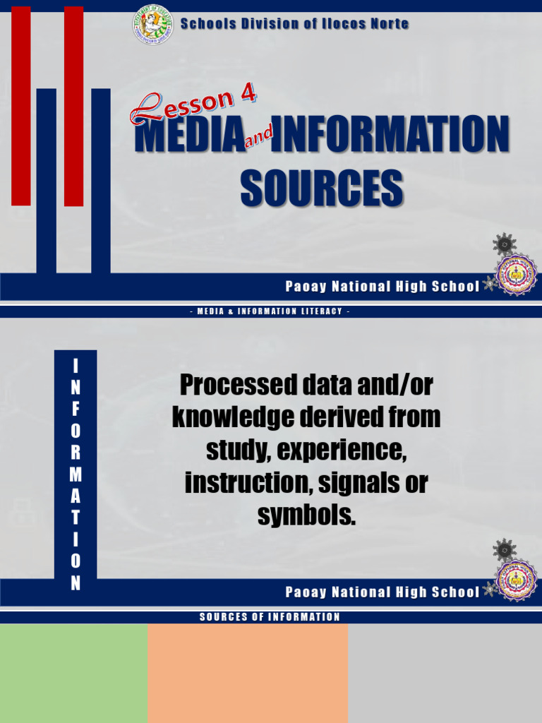 Lesson 4 Media and Information Sources.. | PDF | Libraries | Human ...