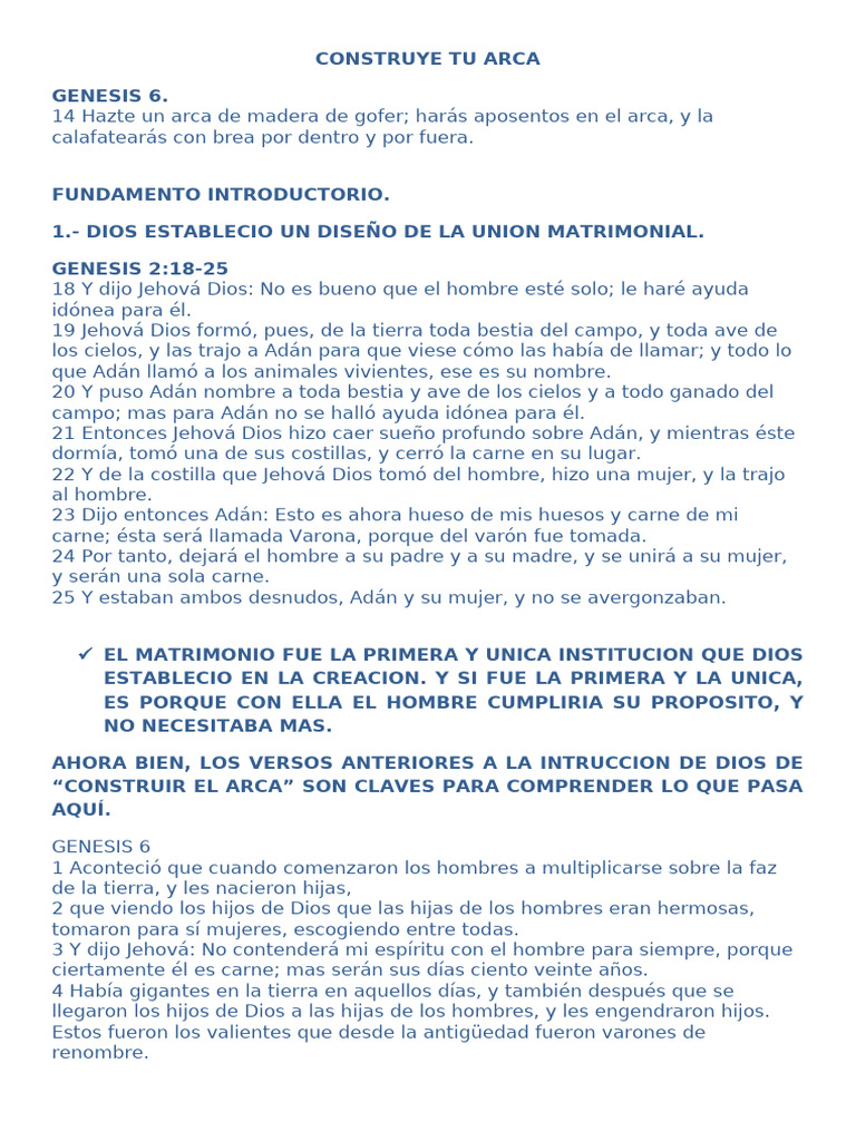 Construye Tu Arca | PDF | Noé | Arca de Noé
