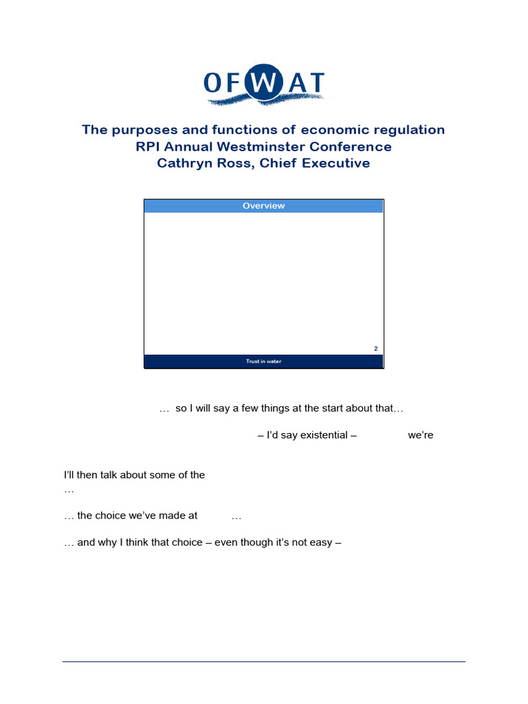 The Purposes and Functions of Economic Regulation RPI Annual ...