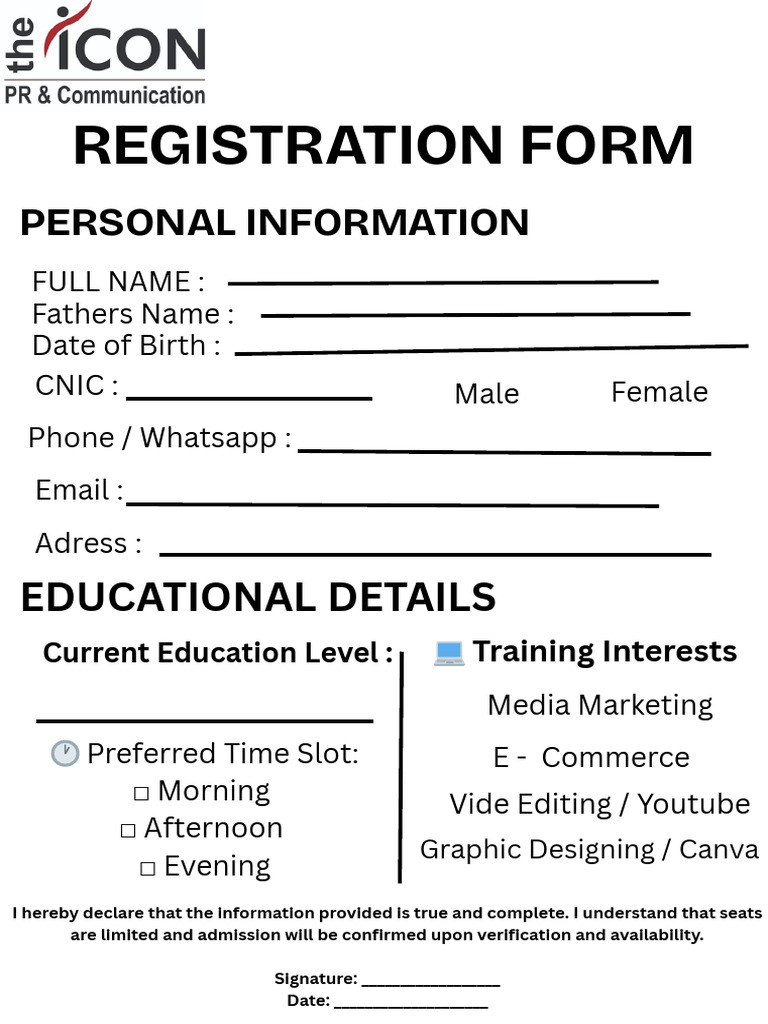 Registration Form | PDF