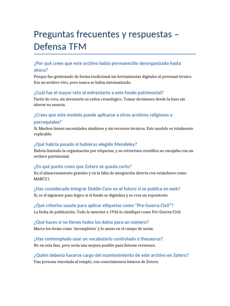 Preguntas y Respuestas Defensa TFM Blanca | PDF | Ciencias de la Información | Informática