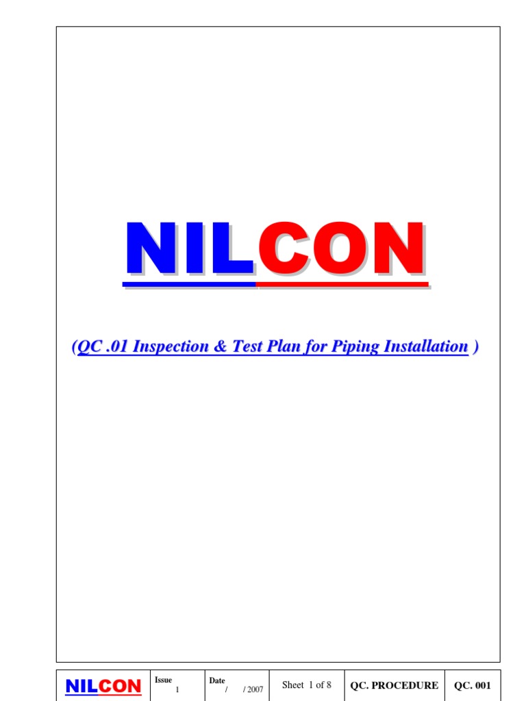 Piping | PDF | Quality Assurance | Pipe (Fluid Conveyance)