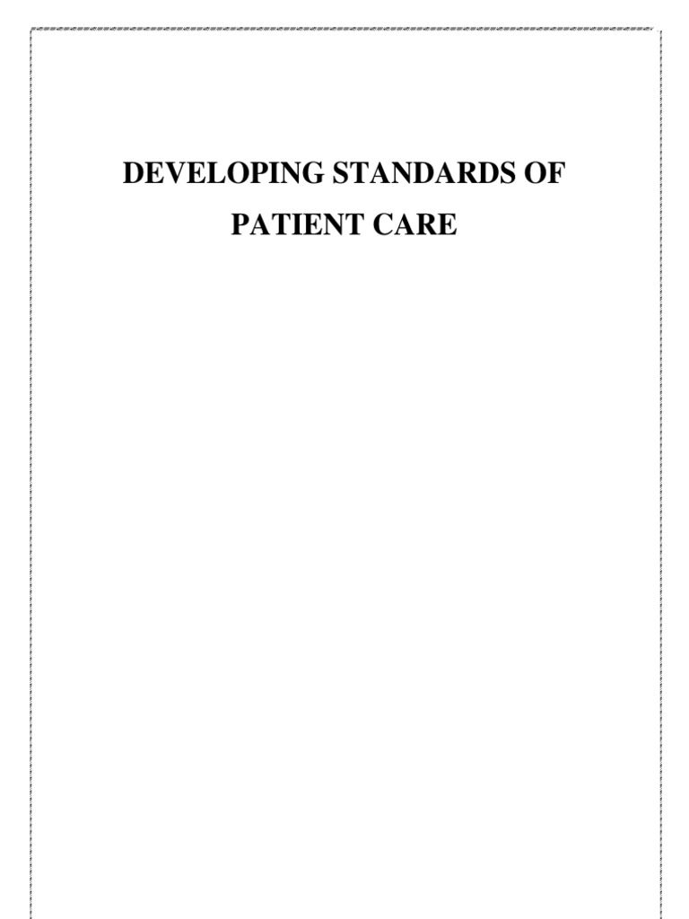 Standards for Patient Care in Hospitals | PDF | Emergency Department ...