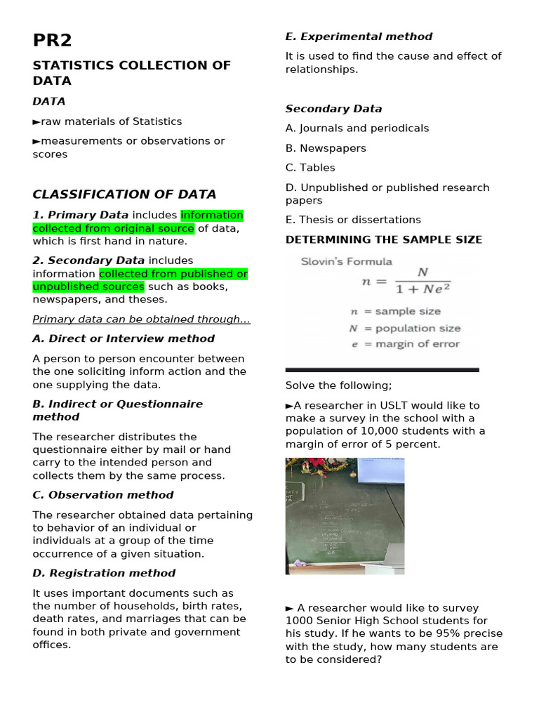 Statistics Collection of Data | PDF | Sampling (Statistics) | Validity (Statistics)