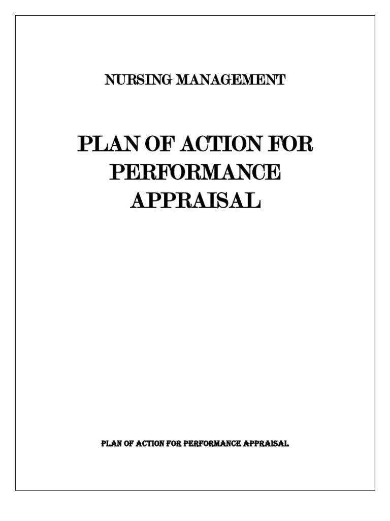 Plan of Action For Performance Appraisal: Nursing Management | PDF ...
