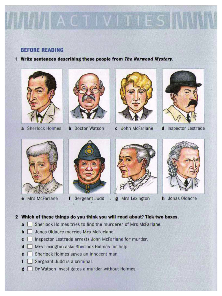 Sherlock Holmes The Norwood Mystery | PDF