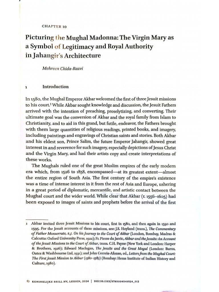 Picturing the Mughal Madonna the Virgin | PDF