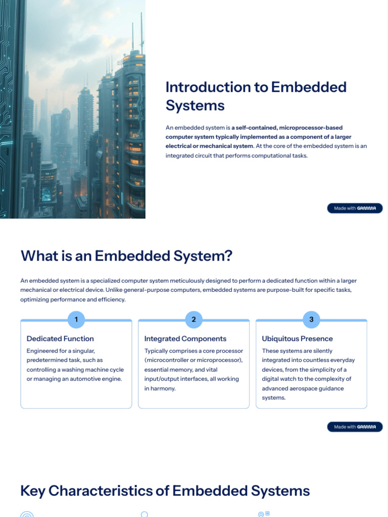 Introduction To Embedded Systems | PDF | Embedded System | Microcontroller