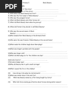 Black Beauty Questions 1st Term | PDF | Black Beauty