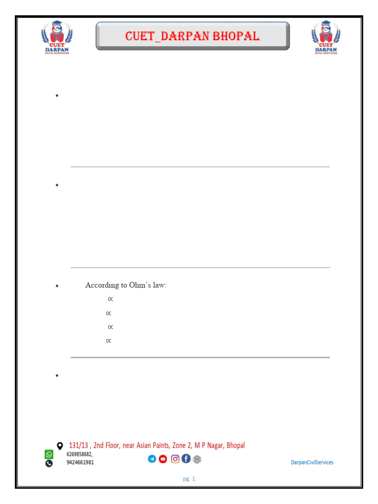Current Electricity | PDF | Voltage | Electricity