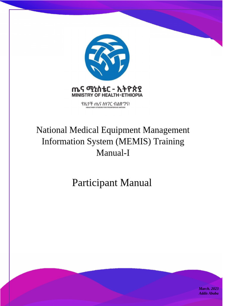 MEMIS Training Manual for Biomedical Engineers | PDF | Medical Device