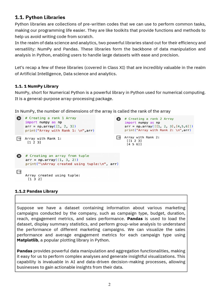 AI Student HandbookXII 2025-26!8!20 | PDF | Comma Separated Values | Regression Analysis