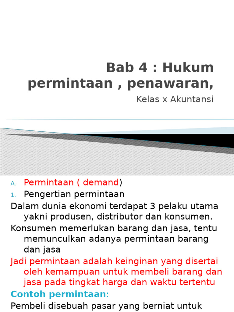 Bab 4.Pptx ( Permintaan Dan Humum Permintaan | PDF