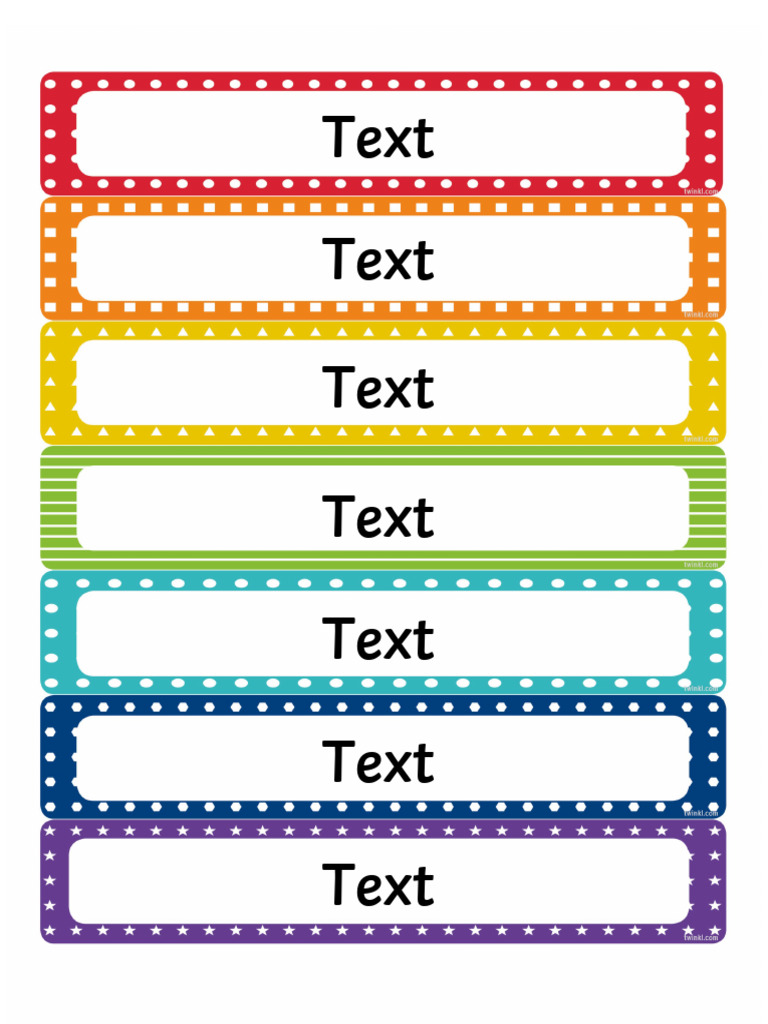 Editable Multicolour Tray Labels Editable | PDF