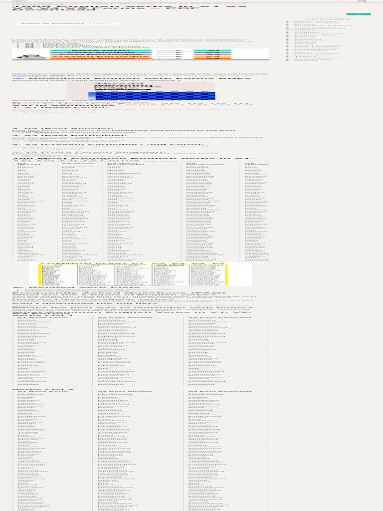 1000 English Verbs V1 V2 V3 Forms PDF | PDF | English Language | Verb