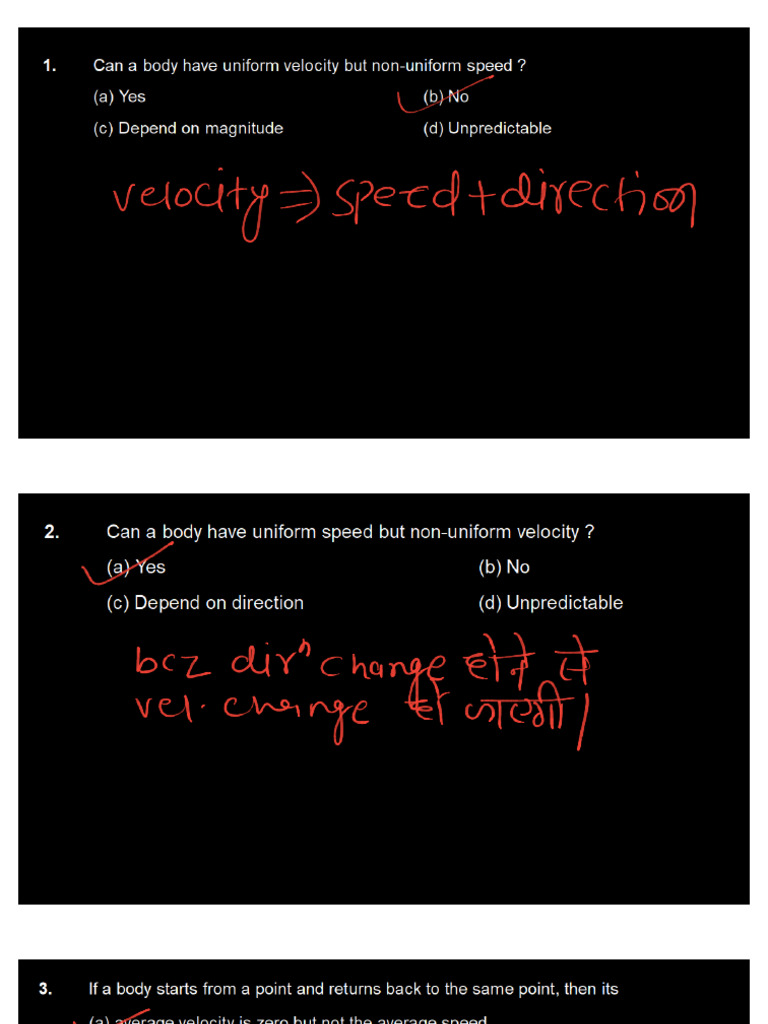 Kinemtics ws1 solutions _250613_122125 | PDF