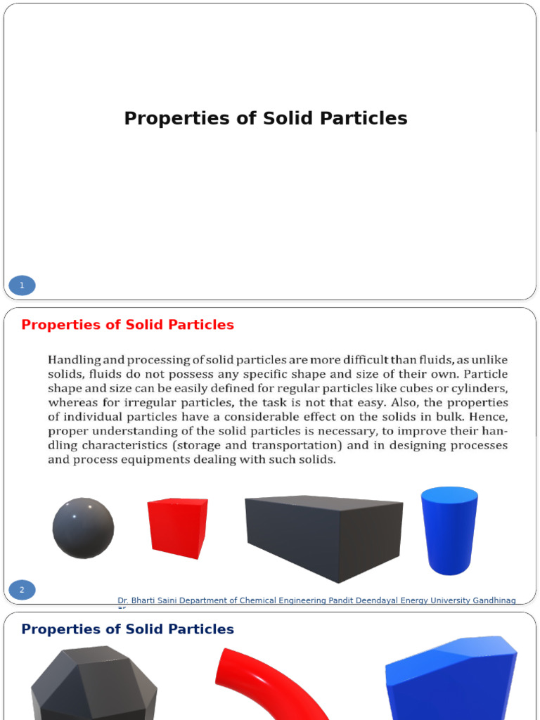 Properties and Sphericity of Solid Particles | PDF | Sphere | Area