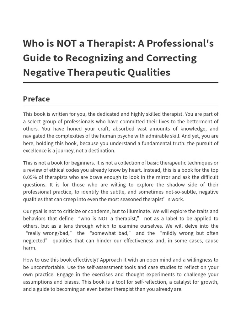 Who Is NOT A Therapist | PDF | Psychotherapy | Confidentiality