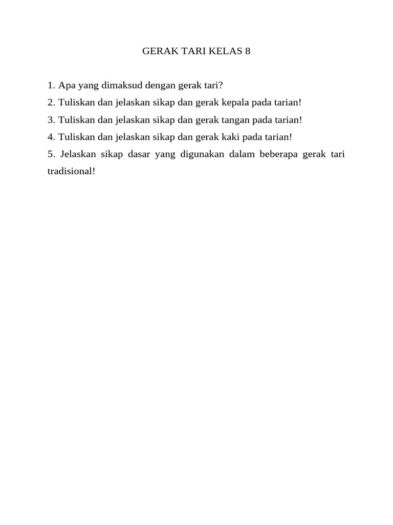 Gerak Tari | PDF