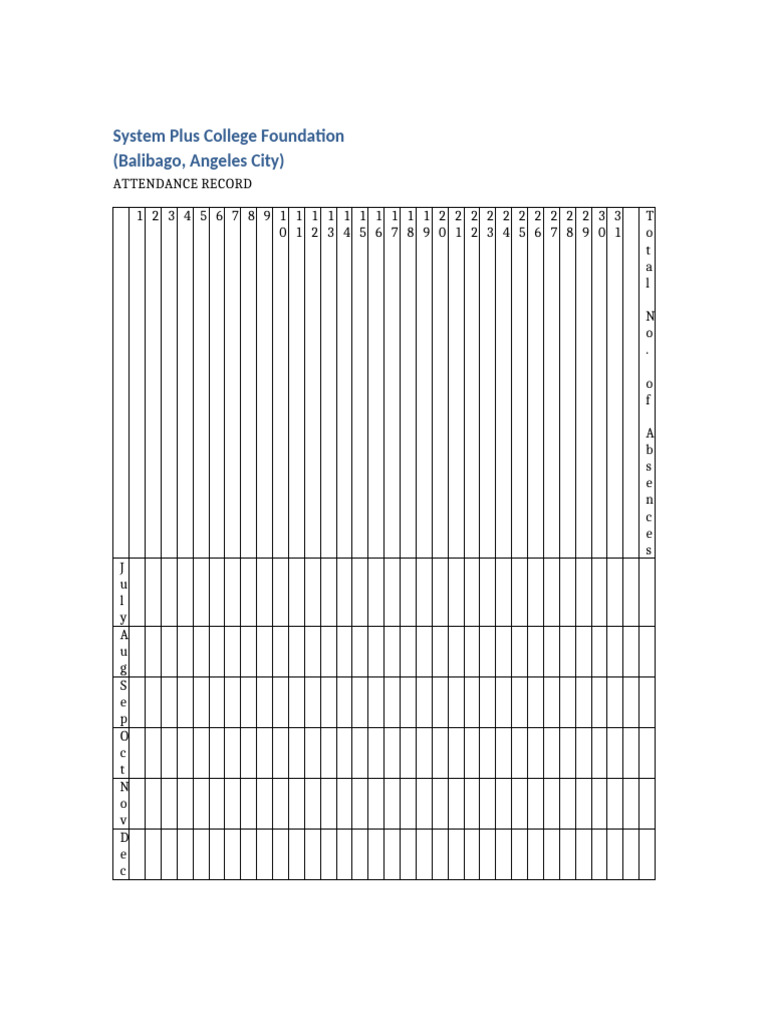 Student Attendance and Performance Record | PDF