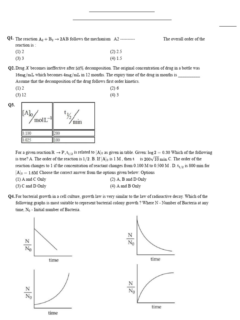 Chemical Kinetics: Reaction Mechanisms and Rates | PDF | Unit Processes ...