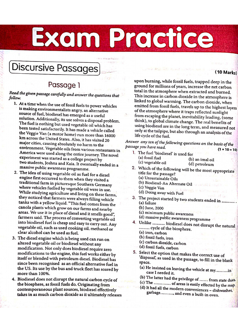 Passage Unseen Cbse | PDF