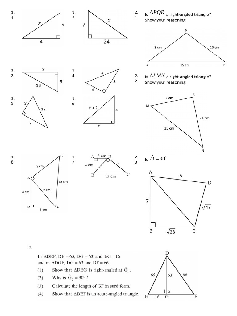 Theorem of Pythag Grade 9 Part 2 | PDF