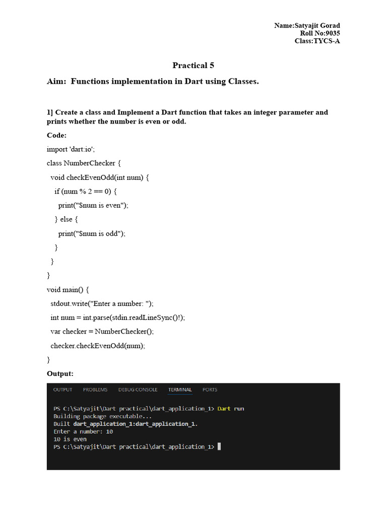 Dart Functions Implementation Guide | PDF | Parameter (Computer ...