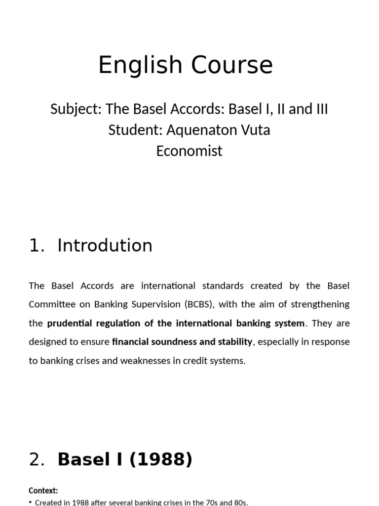 The Basel Accords - Basel I - II and III | PDF | Basel Iii | Basel Ii