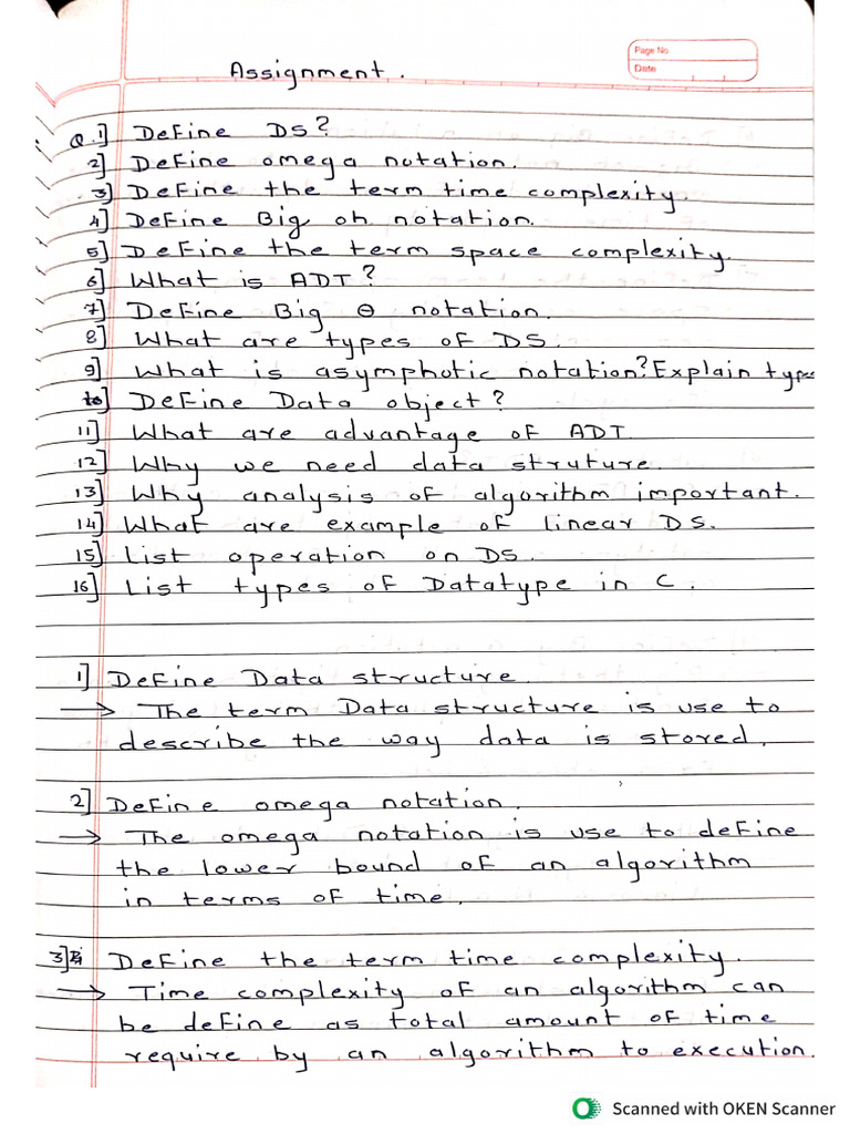 1 Introduction To Data Structure and Algorithm Imp Questions | PDF