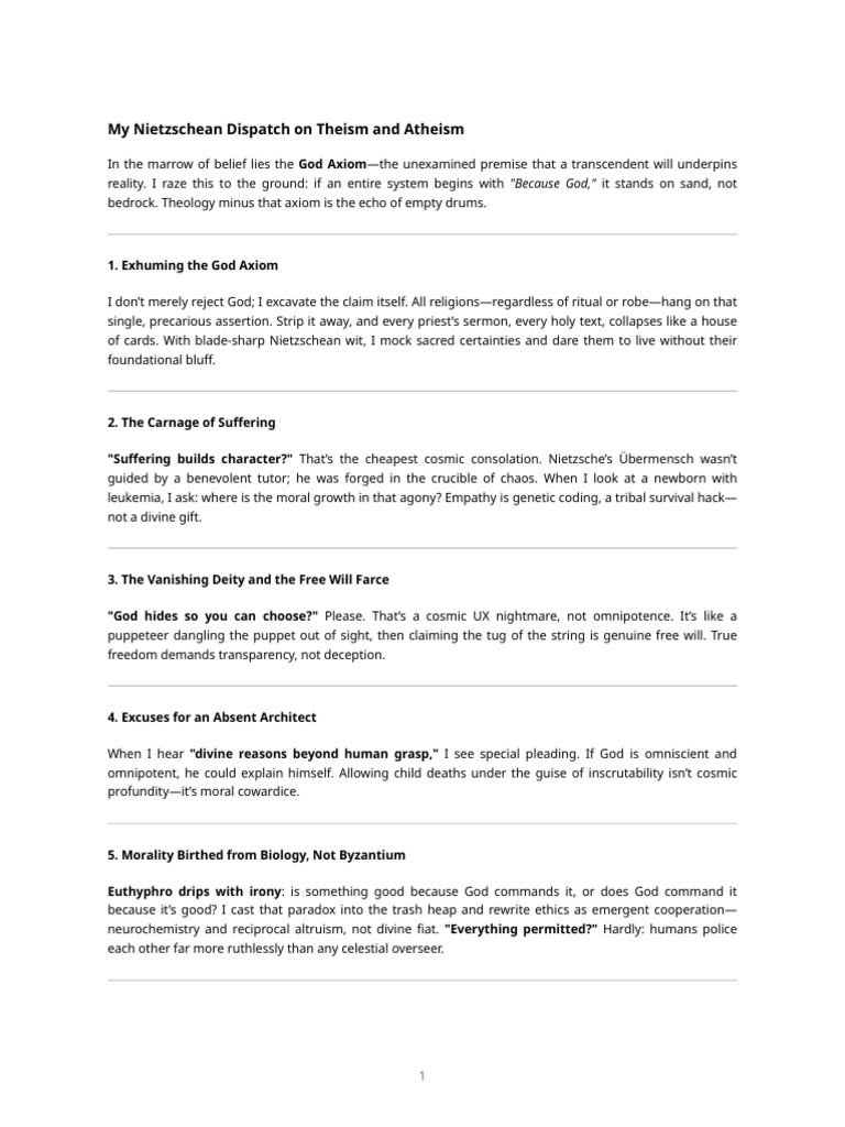 Atheism Summary | PDF | God | Atheism