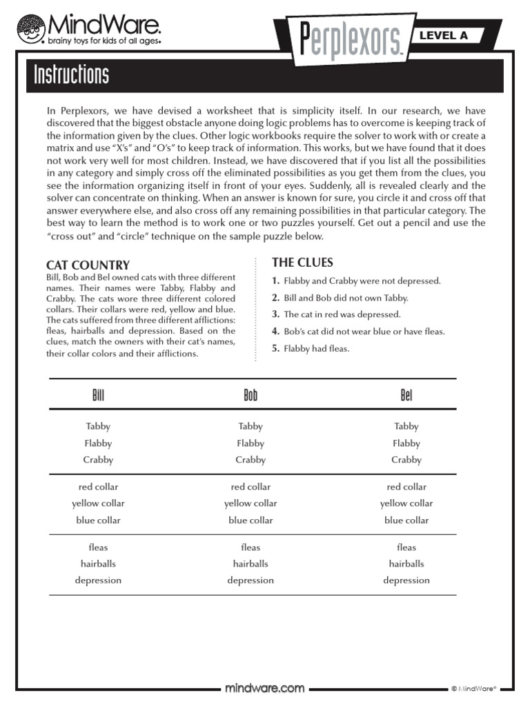 Perplexors Level A Answer Key | PDF