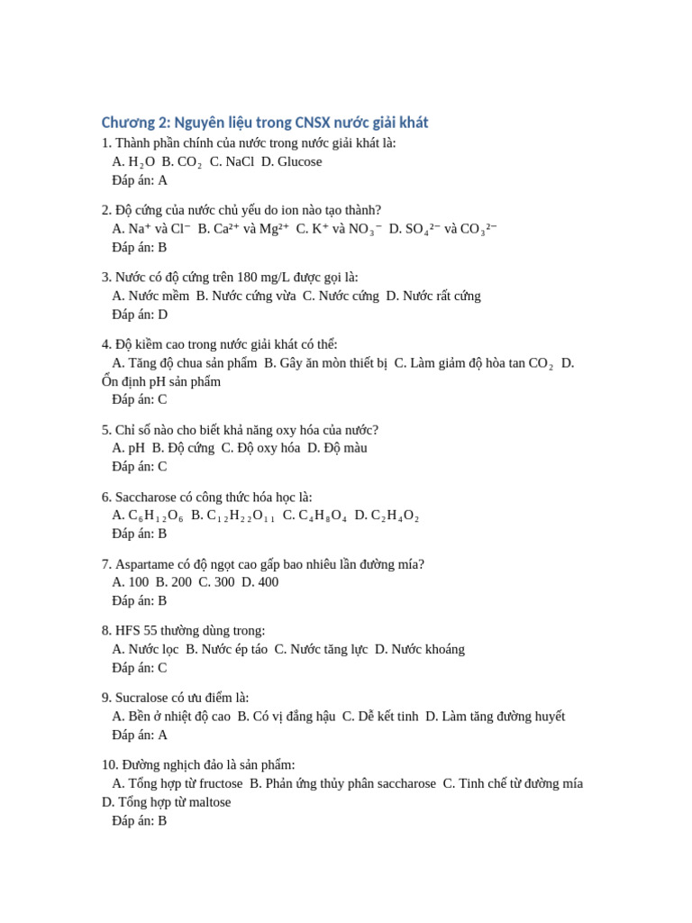 Tong Hop 200 Cau Hoi Trac Nghiem CNSX NGK | PDF