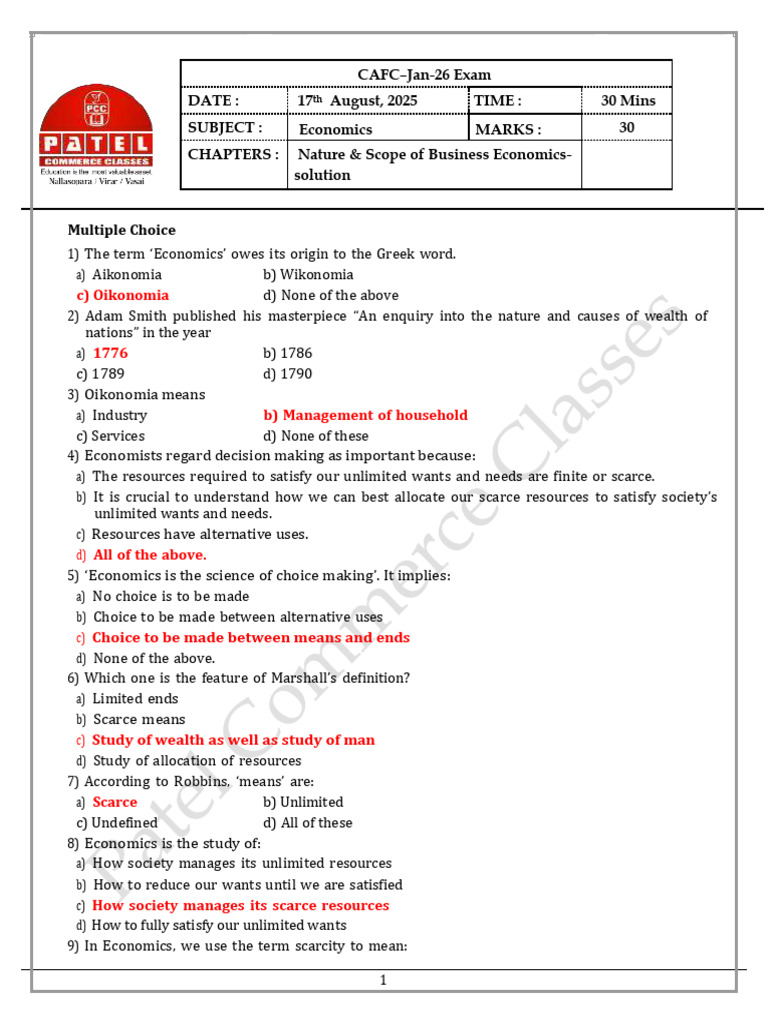 Nature and Scope of Business Economics | PDF | Economics | Economies