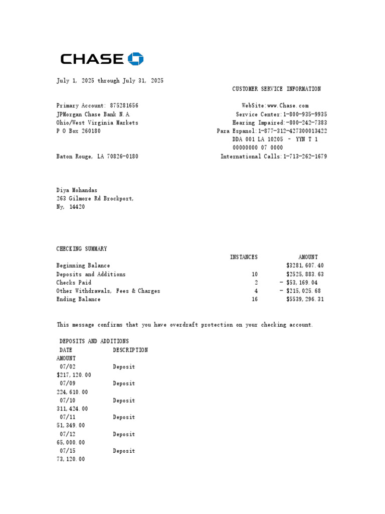 My Bank Account Statement | PDF