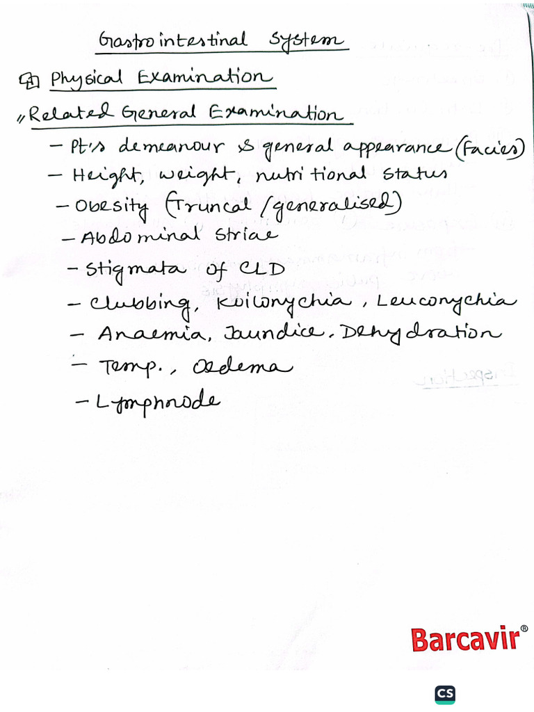 Examination of GIT | PDF