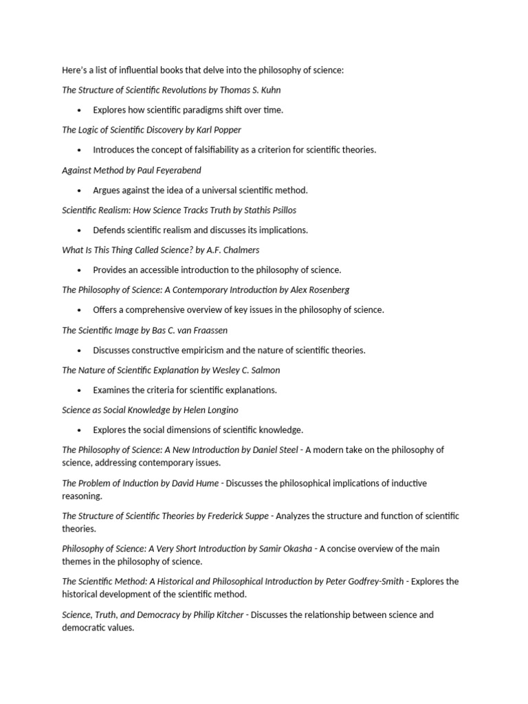 Summarized Philosophy of Science - Multiple Authors | PDF | Philosophy ...