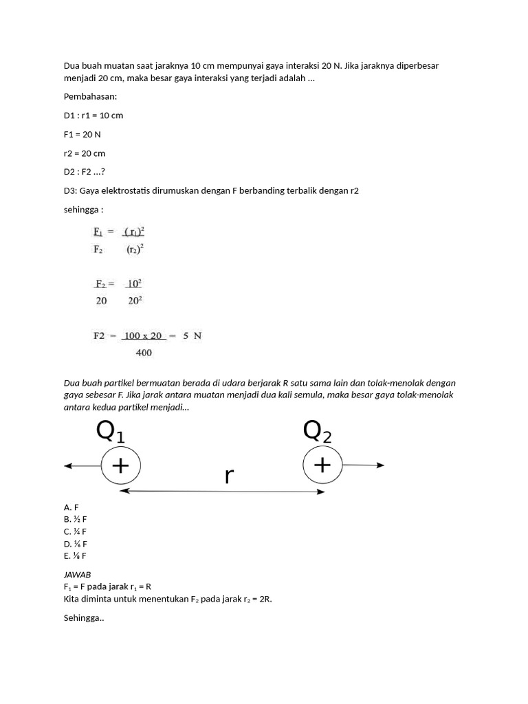 Soal Listrik Statis | PDF